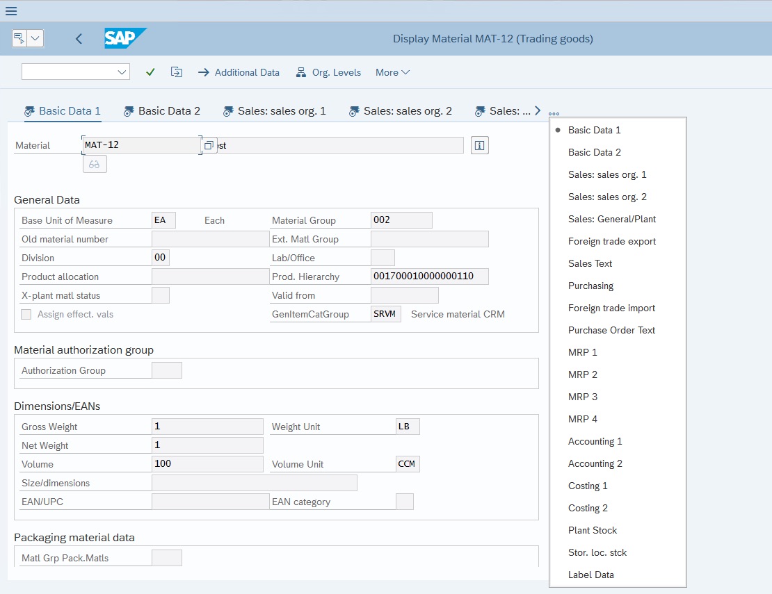 sap-material-master-gui – ZMDM