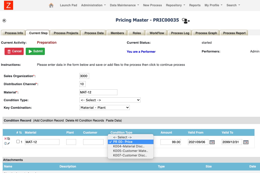 pricing-condition-workflow-form – ZMDM